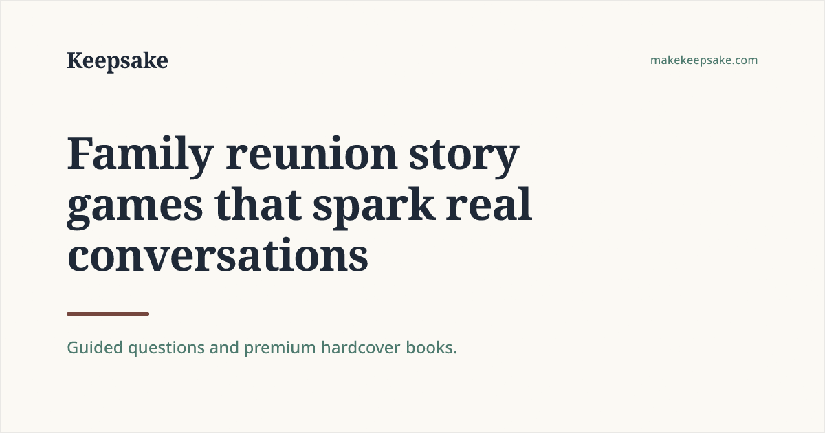 Family reunion story games that spark real conversations